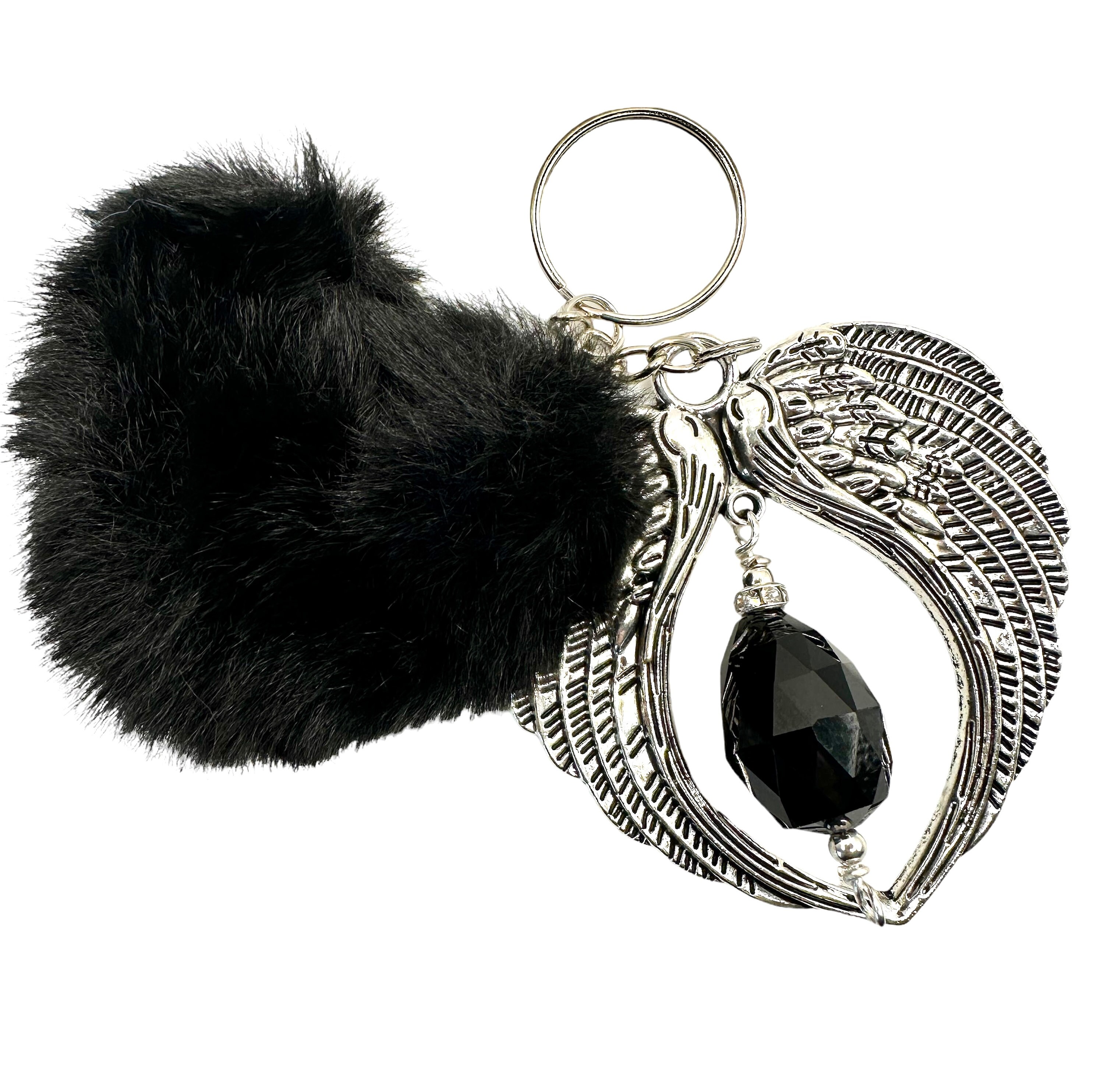 Large Angel Wing Key Chain, Angel Wing Key Ring, Heaven Charm, Glass ...