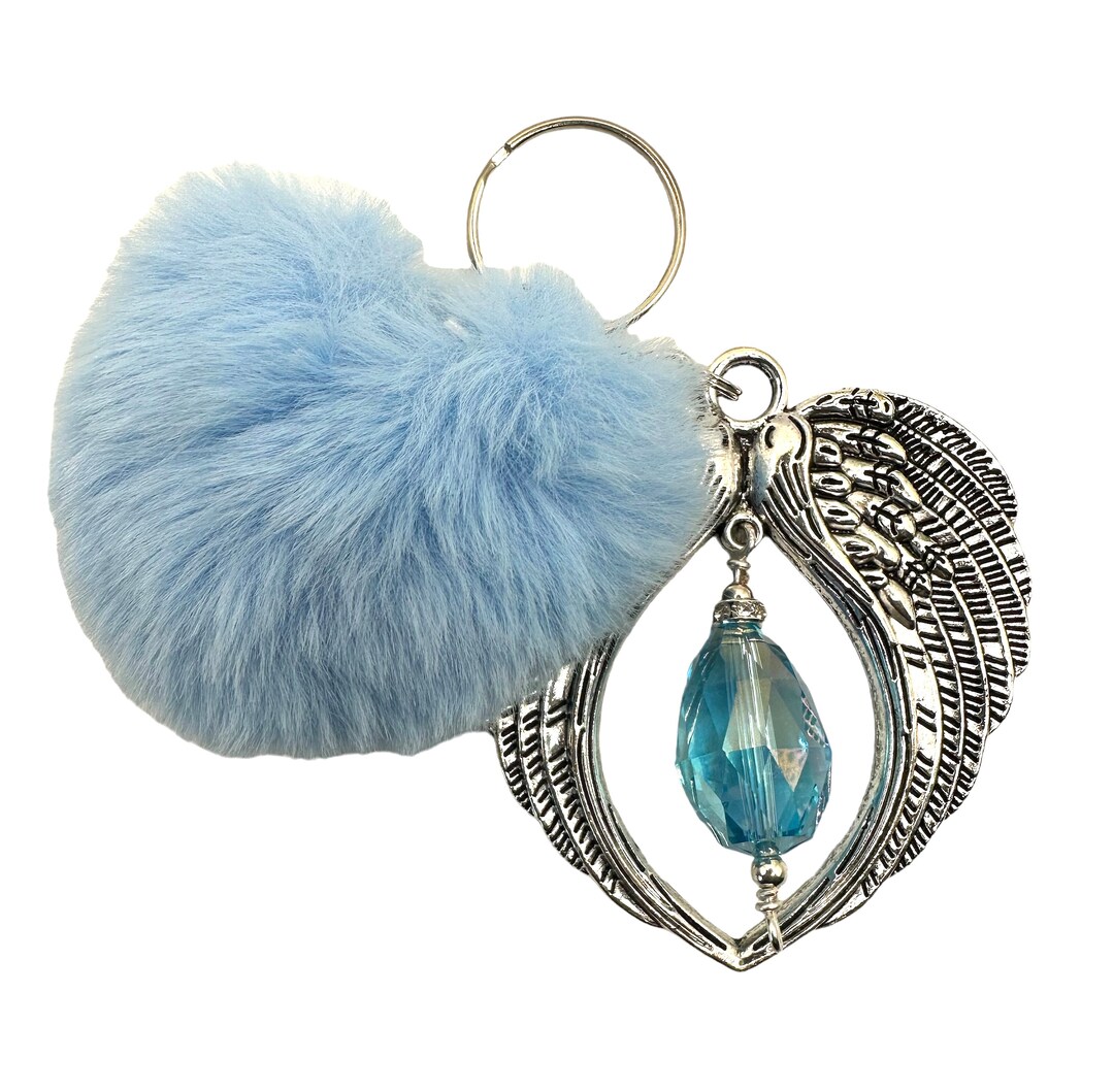 Large Angel Wing Key Chain, Angel Wing Key Ring, Heaven Charm, Glass ...