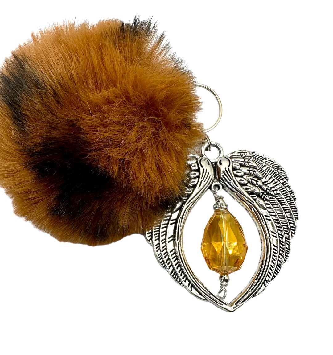 Large Angel Wing Key Chain, Angel Wing Key Ring, Heaven Charm, Glass ...