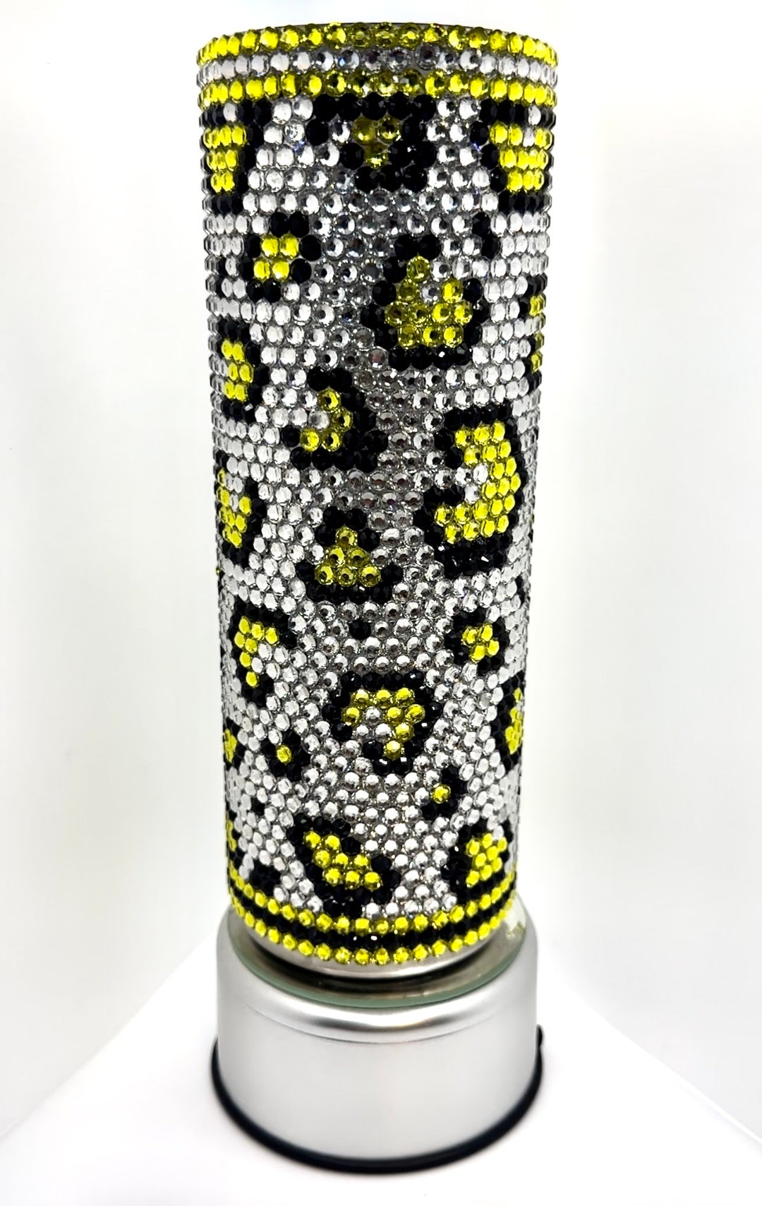 Leopard, Resin Rhinestones, 20oz Skinny Stainless, Tumbler - Etsy