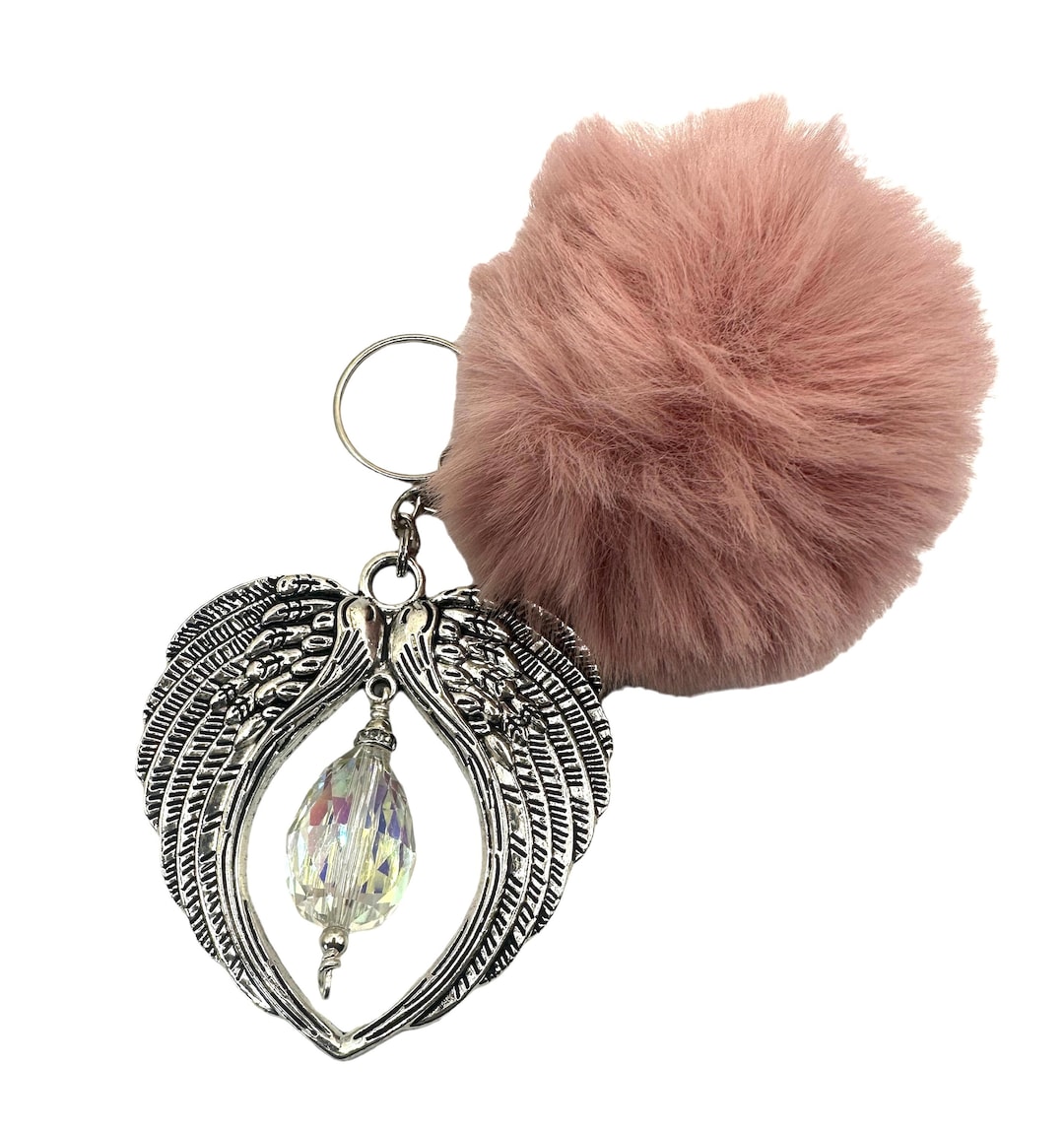 Large Angel Wing Key Chain, Angel Wing Key Ring, Heaven Charm, Glass ...