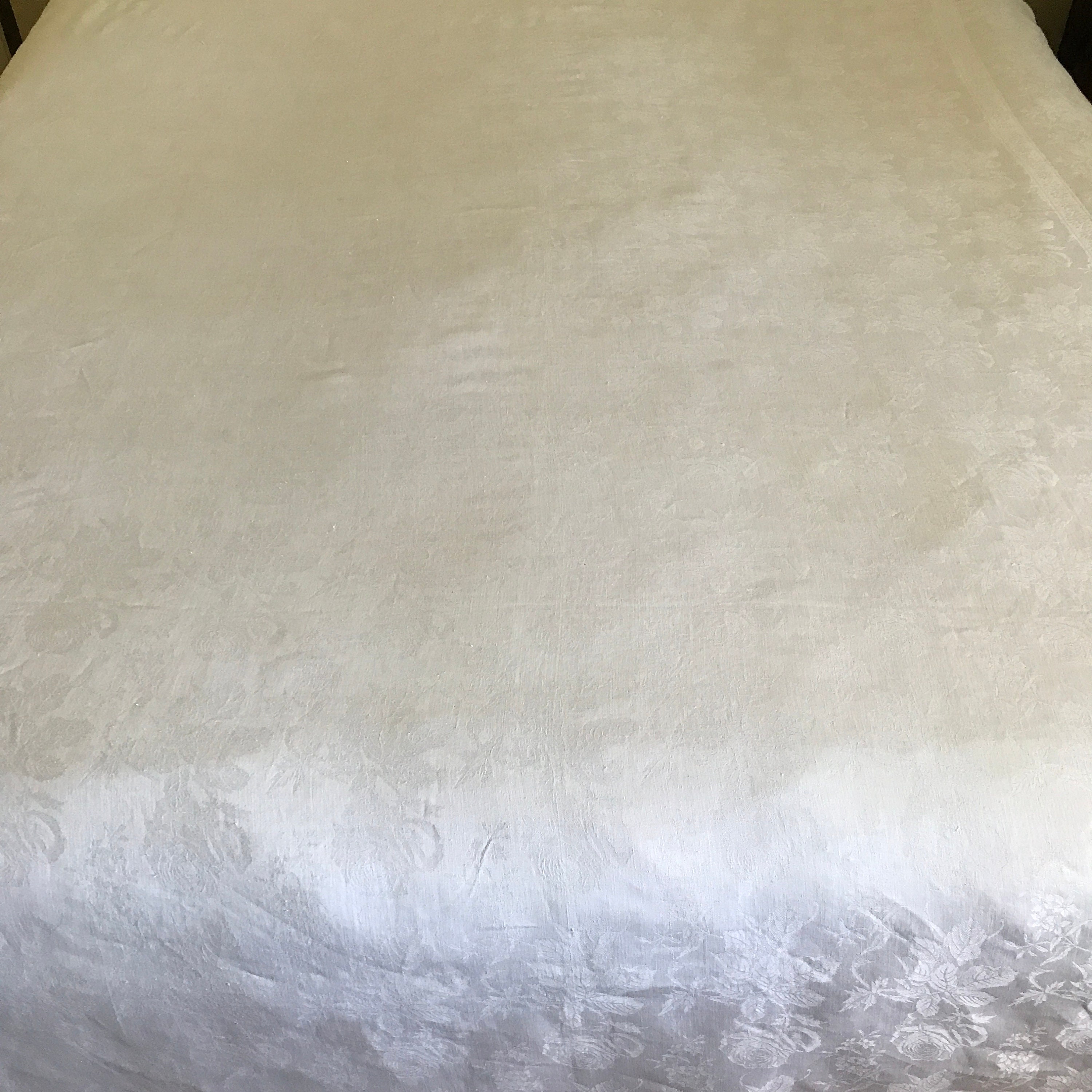 Vintage Large White Damask Cloth for Your Family Gatherings - Etsy