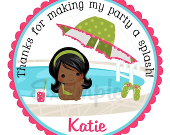Pool Party Stickers | Etsy