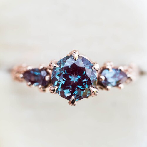 Rare Alexandrite Color Change Ring 100% Green Blue Grey | Etsy