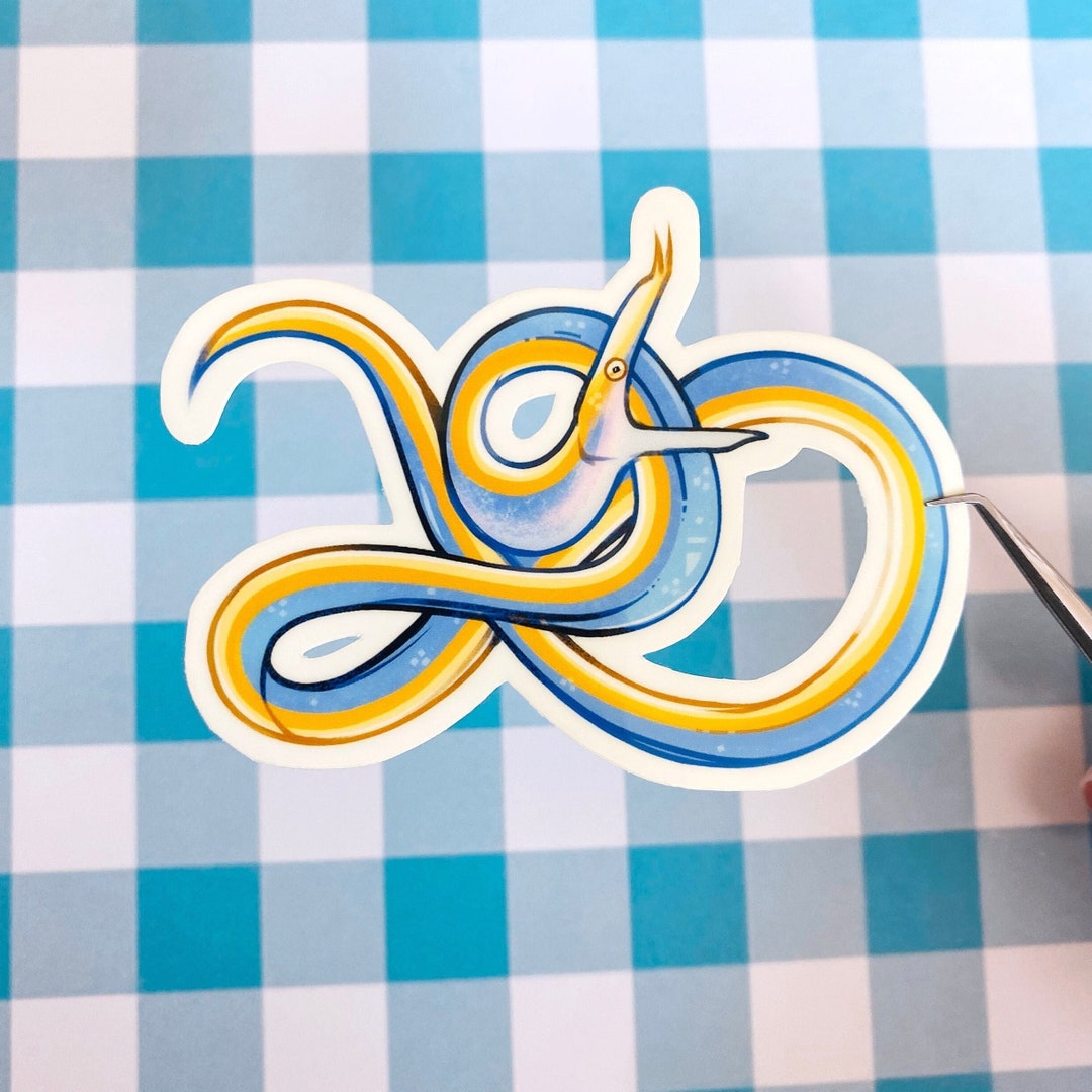 3'' Ribbon Eel Sticker - Etsy