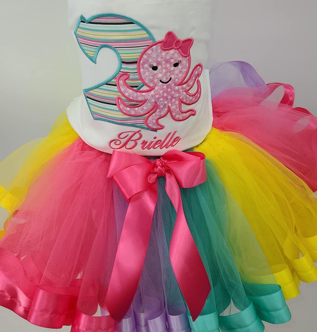 Summer Time Birthday Octopus Under the Sea Tutu and Shirt Any Name and ...