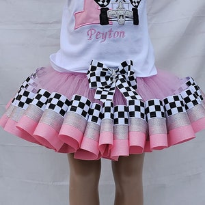 Race Car Tutu Birthday Outfit Any Name and Number Personalized Shirt ...