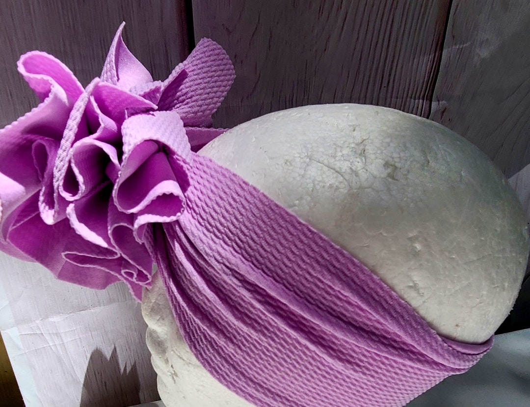 Baby Shredded Head Wrap Lavender Baby Headband Stretchy Headband Messy ...