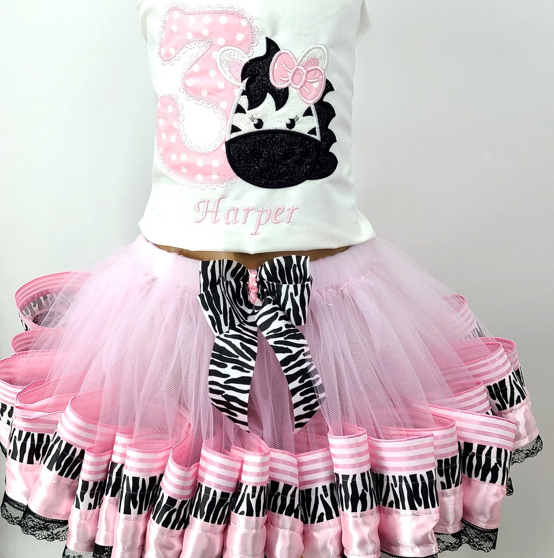 Safari Zebra Jungle Tutu and Shirt Any Name and Number Personalized ...