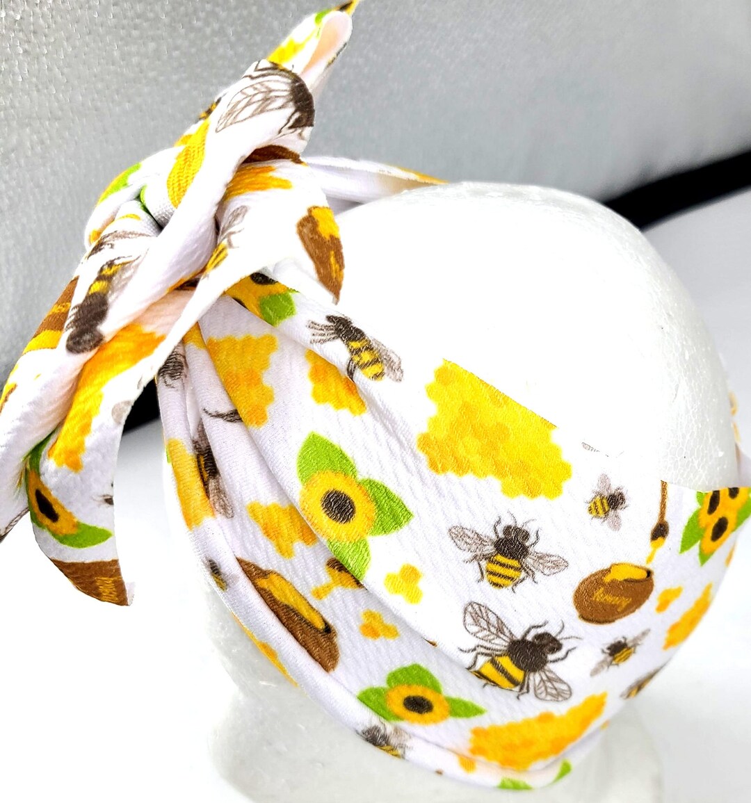 Baby Head Wrap Bee Bee Headband Bee Head Wrap Stretchy Head Wrap Messy ...