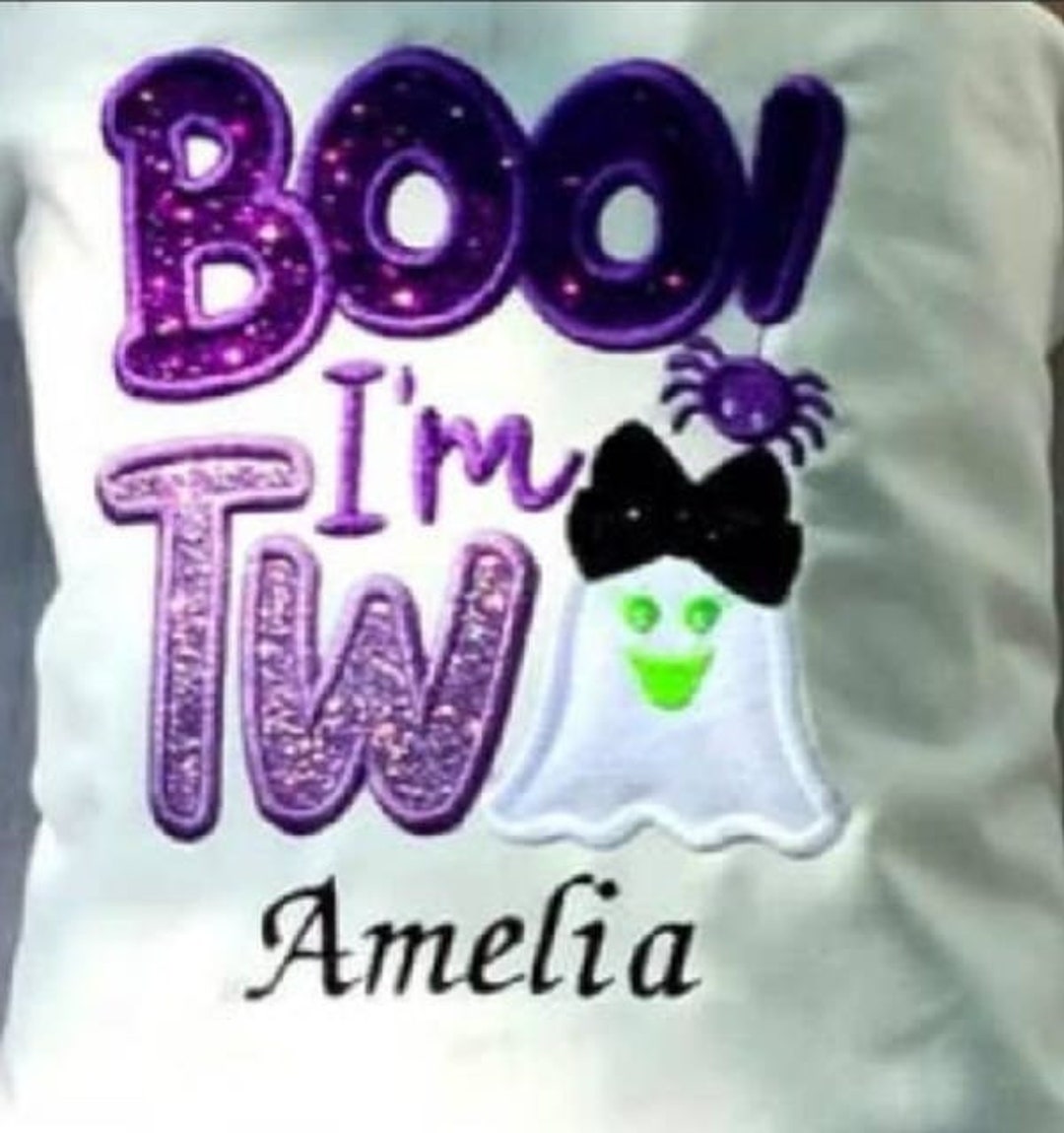Boo I Am Two Birthday Shirt Personalized Shirt Cake Smash 2nd Birthday ...