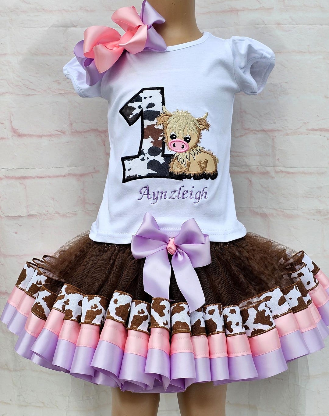 Cowgirl Rodeo Farm Barnyard Birthday Outfit Tutu and Shirt With Hair ...