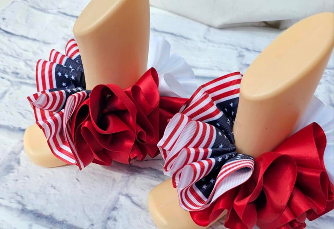 Anklets Ruffle Tutu Socks July 4th Anklets Baby Anklets Girls Anklets ...