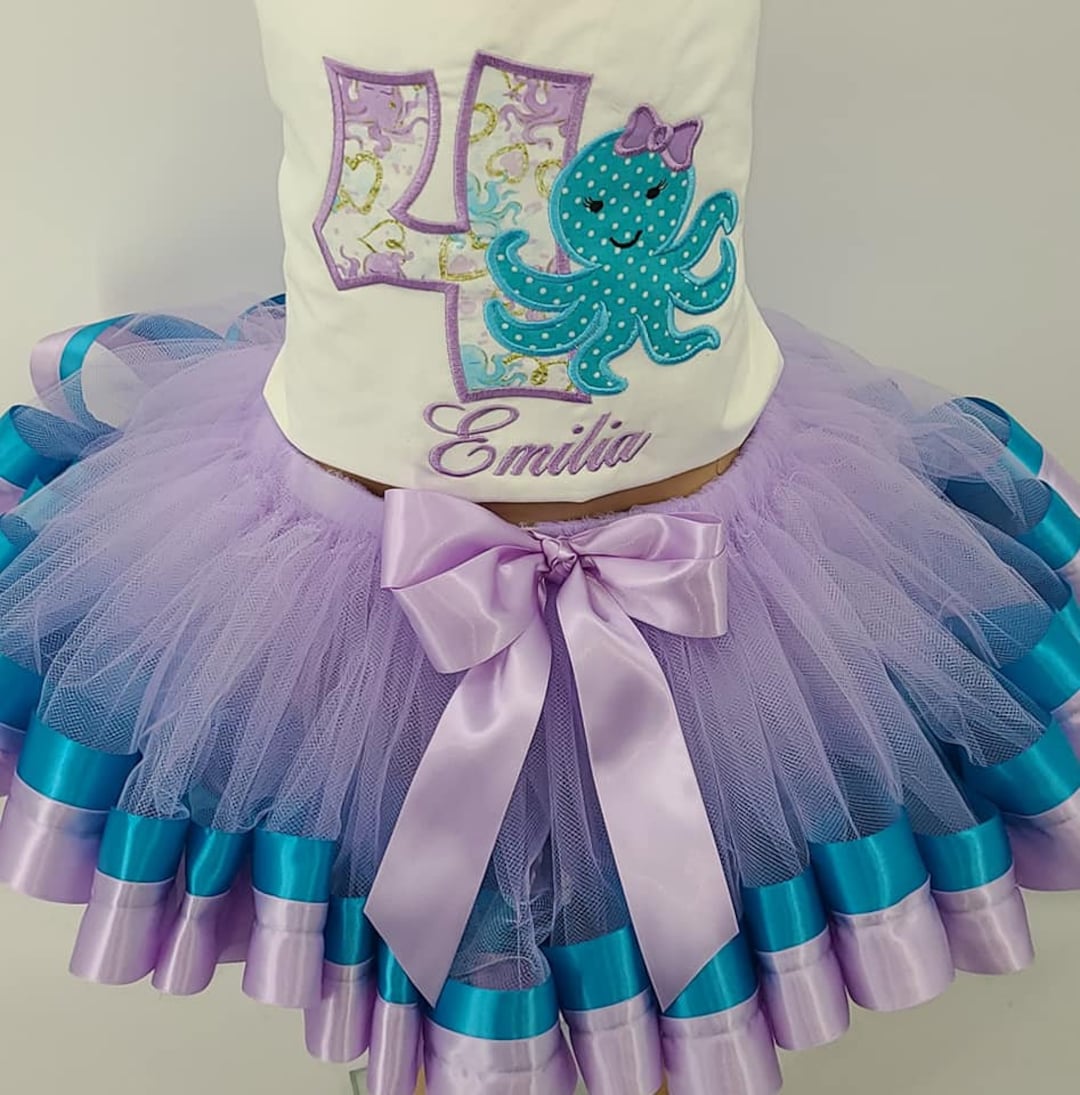 Under the Sea Octopus Tutu and Shirt Outfit Any Name and Number ...