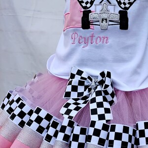 Race Car Tutu Birthday Outfit Any Name and Number Personalized Shirt ...