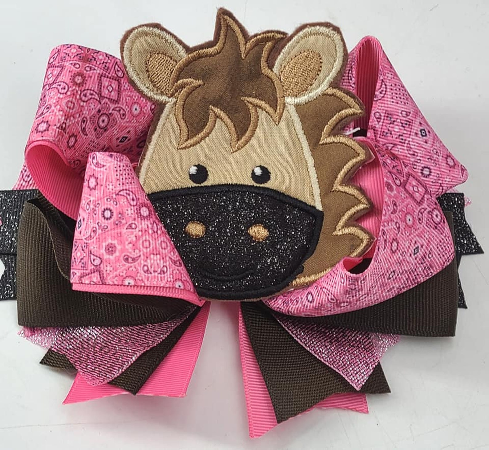 Horse Cowgirl Hair Bow Pony Hair Bow Birthday Hair Bow Girls Birthday ...