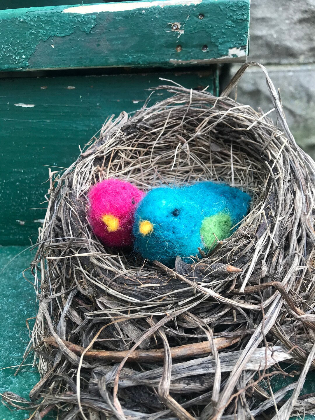 1 Small Felted Wool Bird Custom Color Choice - Etsy