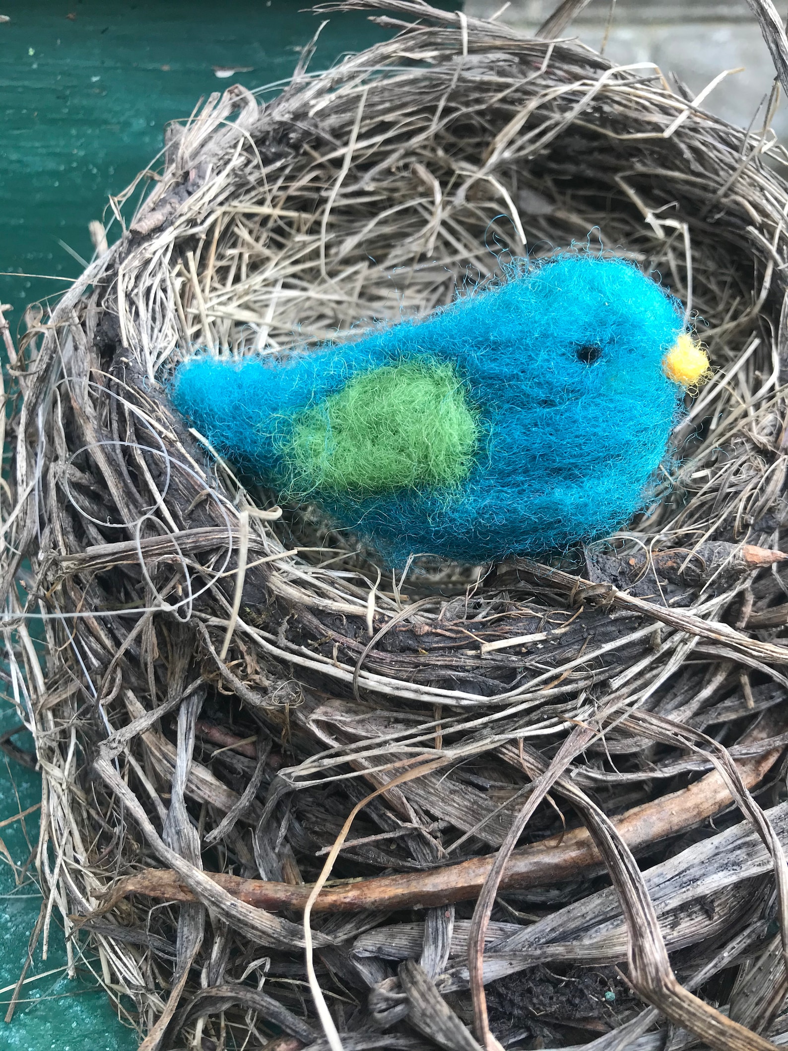 1 Small Felted Wool Bird Custom Color Choice - Etsy