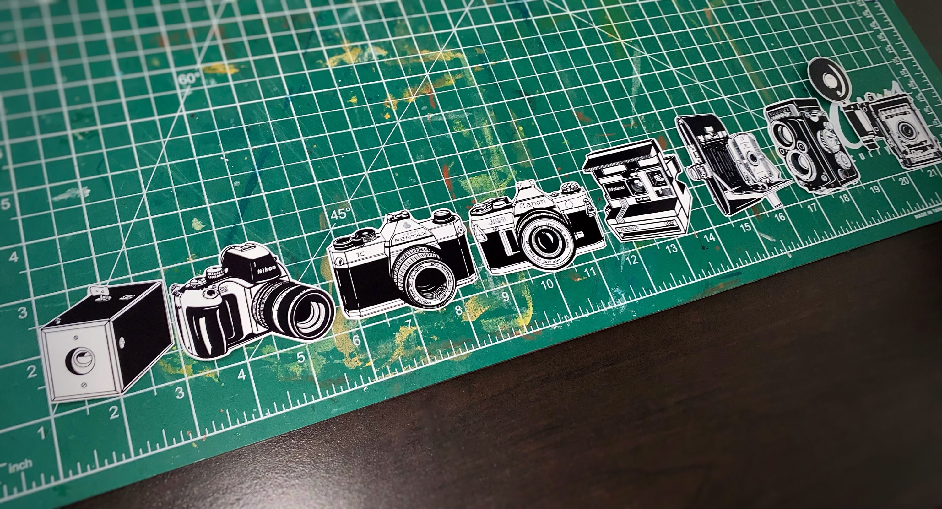 Camera History Sticker Pack | Etsy