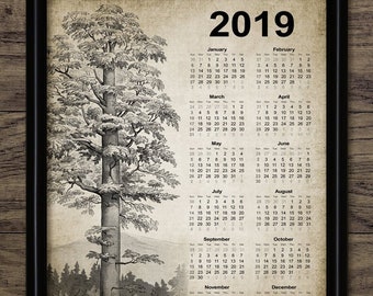 Tree calendar | Etsy