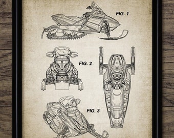 Vintage snowmobile | Etsy