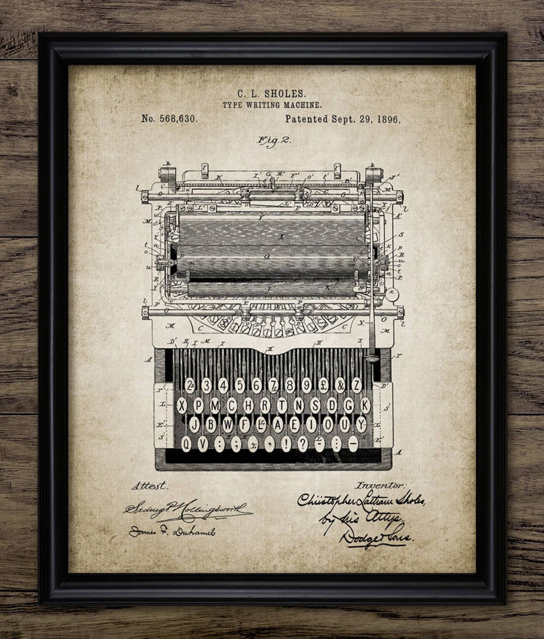 Typewriter Wall Art, Printable Typewriter Design, Office, Typewriting ...