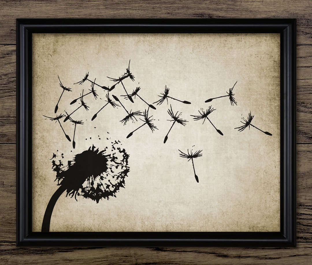 Dandelion Plant Wall Art, Printable Dandelion, Spring Plant, Dandelion ...