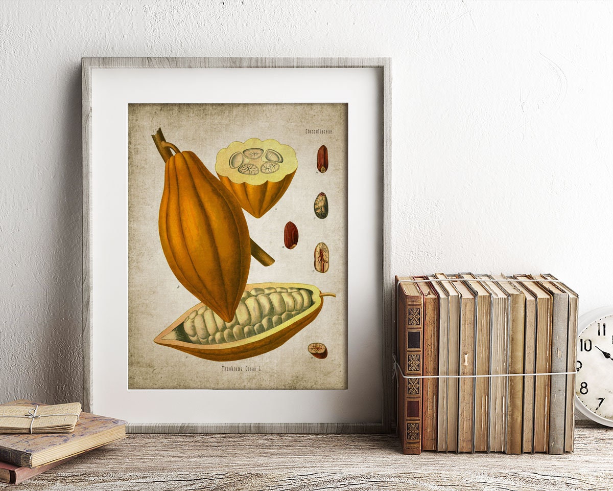 Cocoa Wall Art Printable Cocoa Rustic Farmhouse Kitchen - Etsy