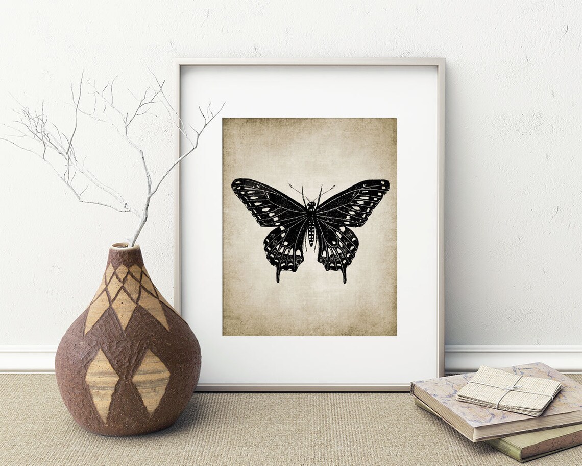 Butterfly Wall Art, Printable Butterfly, Insect, Vintage Butterfly ...