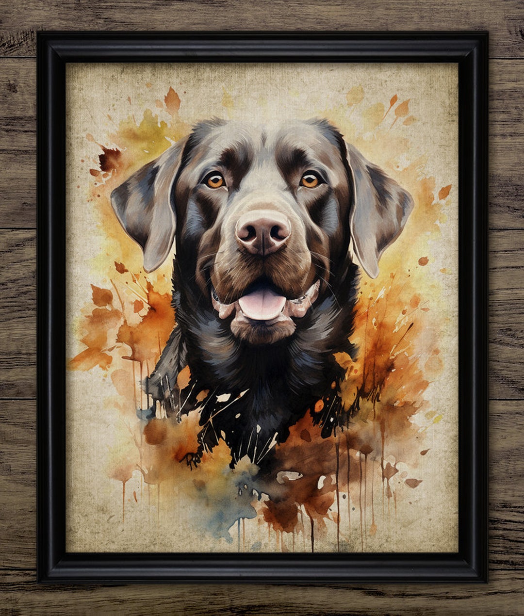 Labrador Wall Art Printable Labrador Dog Autumn Fall Wall - Etsy