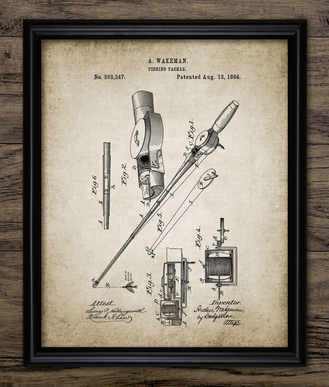 Fishing Rod Wall Art, Printable Fishing, Fishing Tackle Design, Angling ...