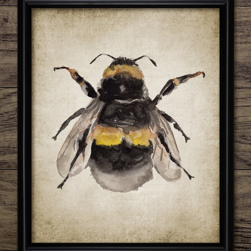Bee Painting - Etsy