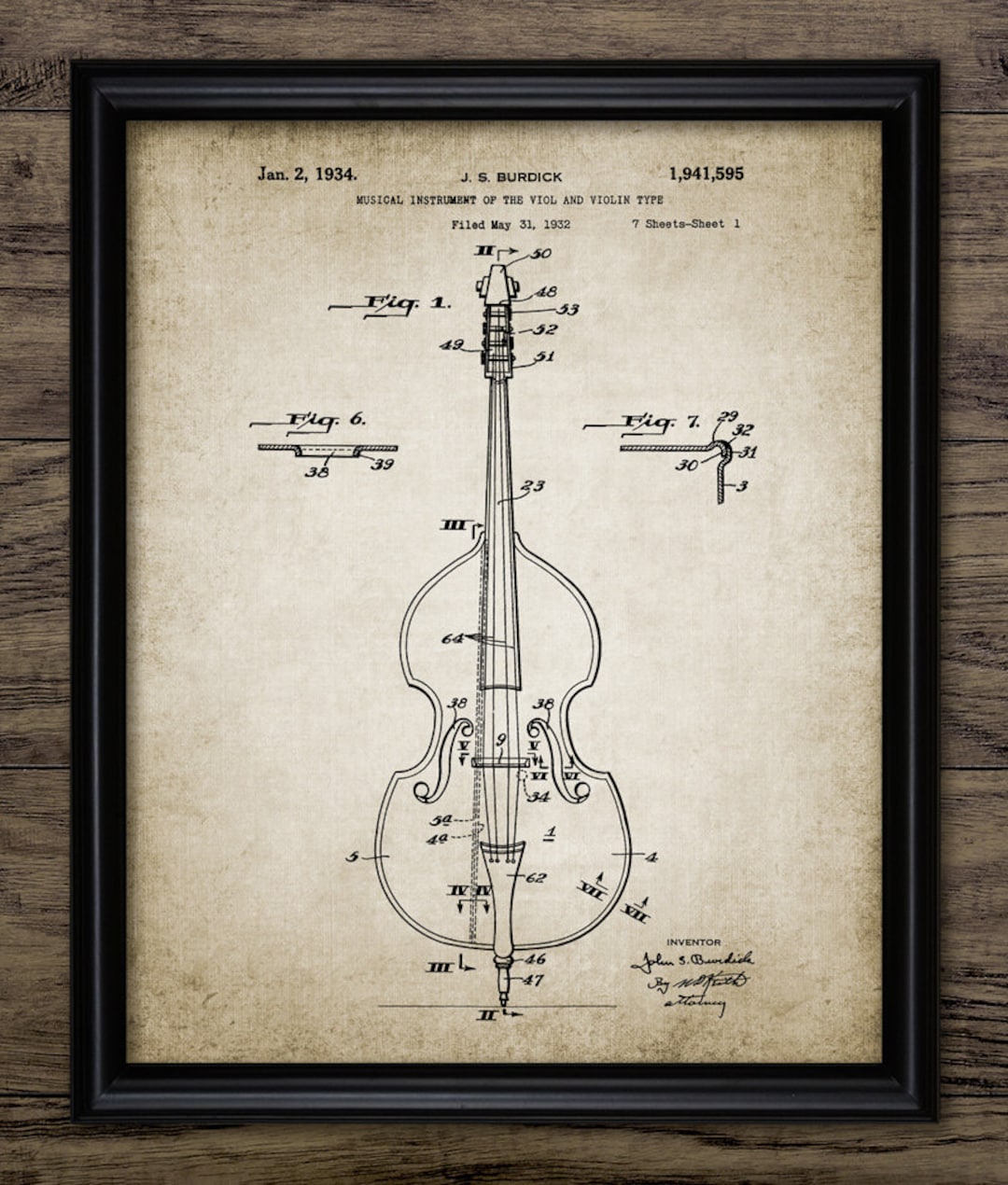 Double Bass Wall Art, Printable Musical Instrument, Stringed Instrument ...
