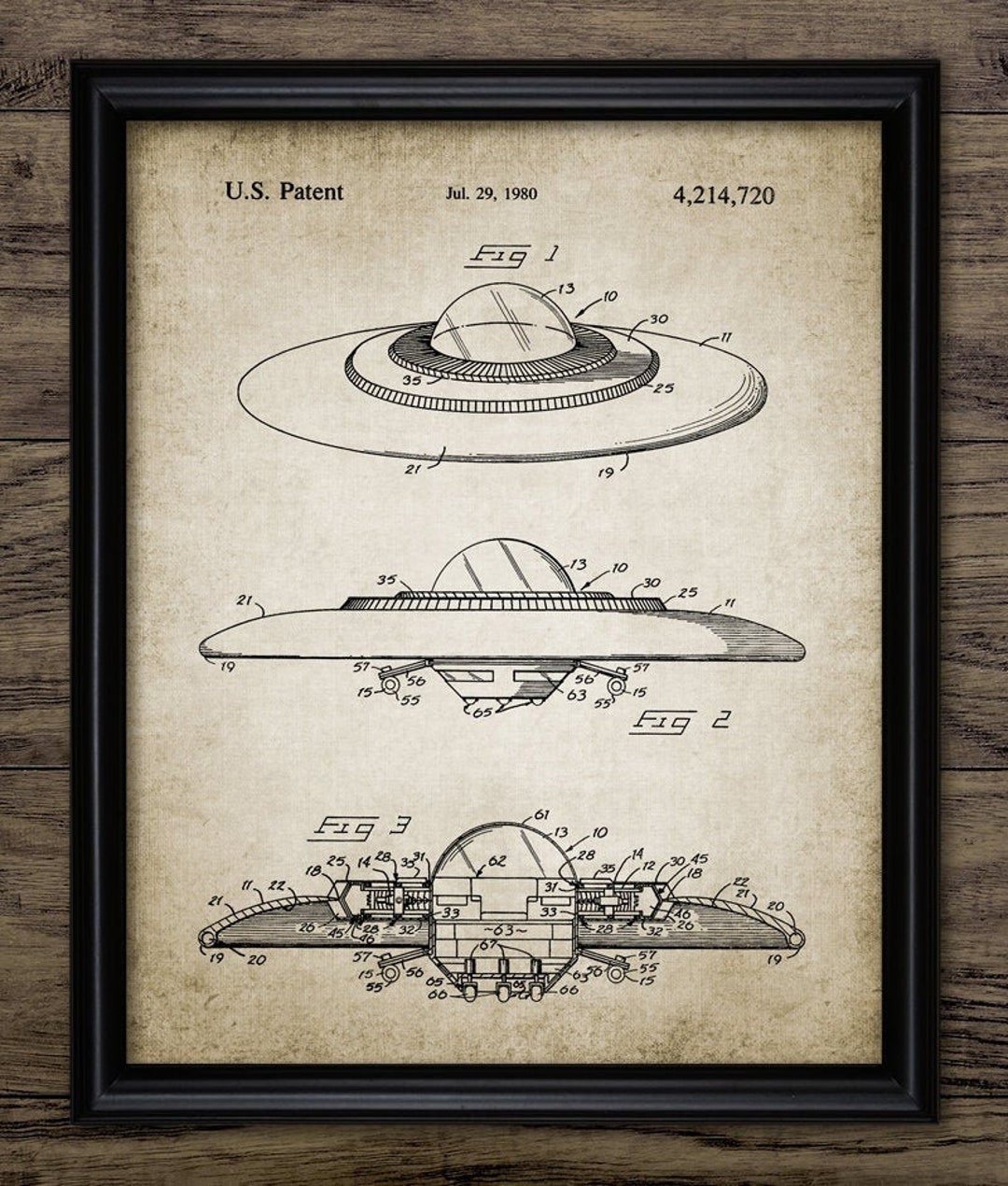 Vintage Flying Saucer Art