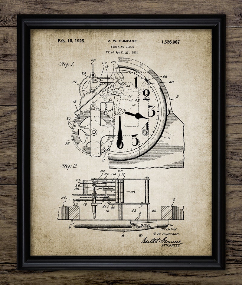 Clock Wall Art, Printable Clock Mechanism, Chiming, Traditional ...