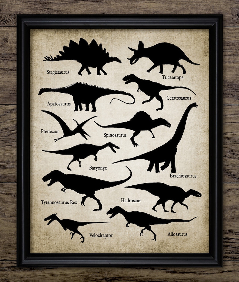 Dinosaur Wall Art, Dinosaur Poster, Dinosaur Bedroom Art, Dinosaur ...