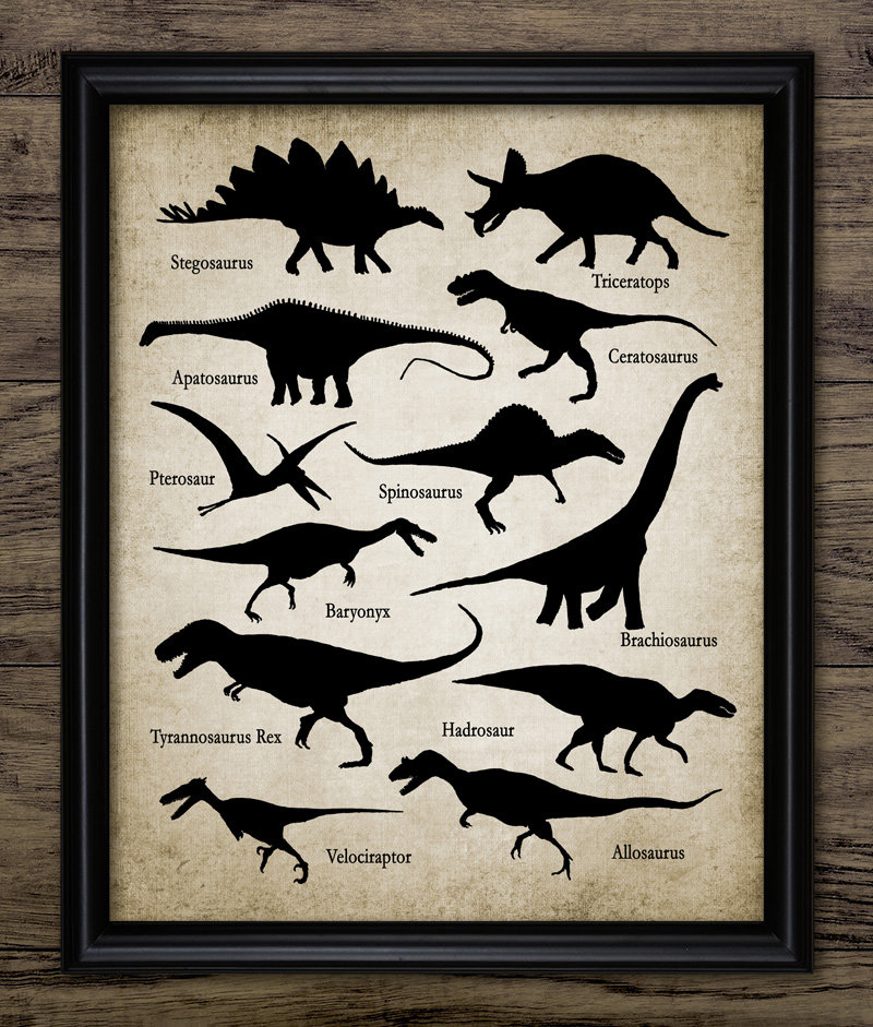 Dinosaur Wall Art, Dinosaur Poster, Dinosaur Bedroom Art, Dinosaur ...