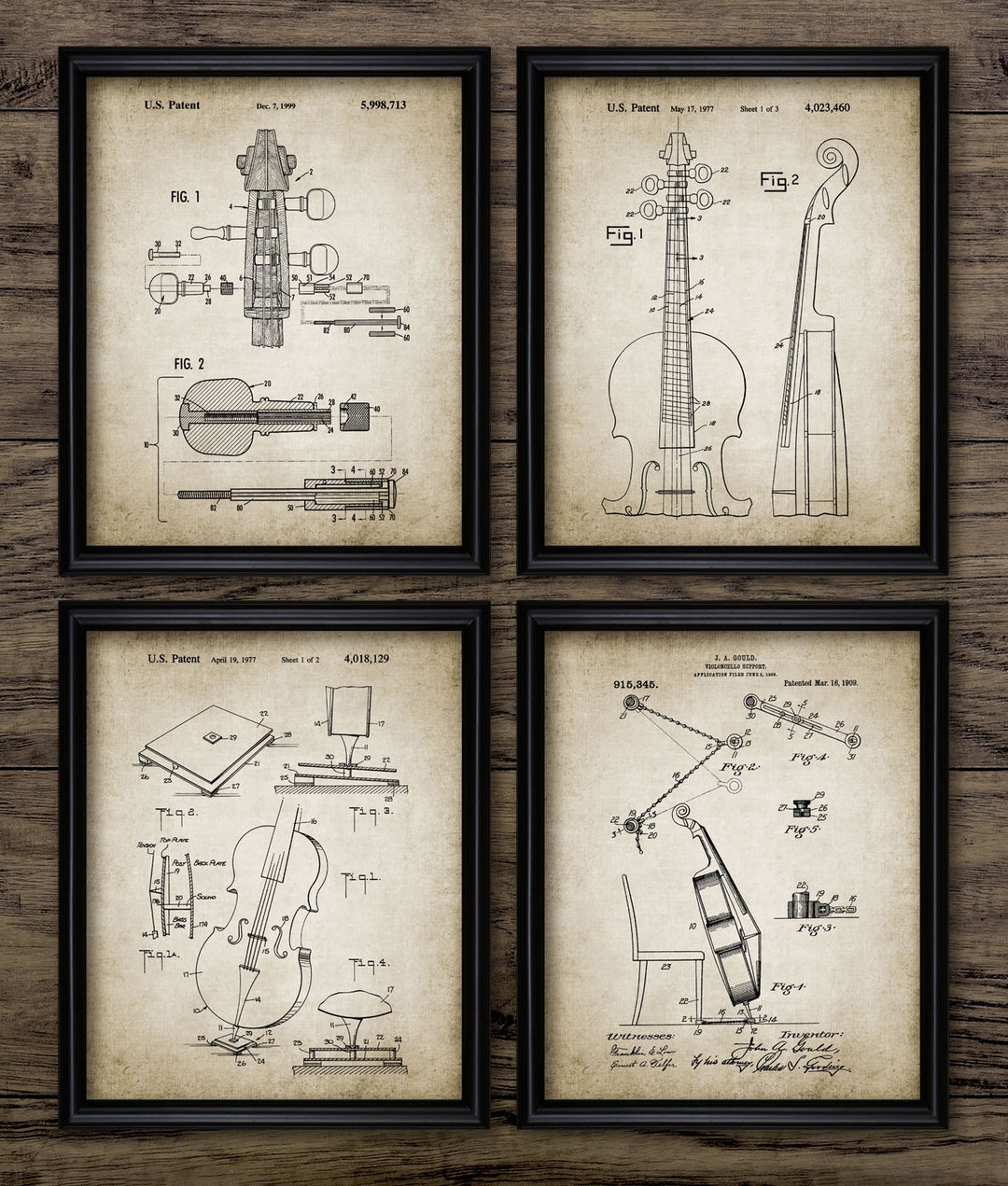 Cello Wall Art Set of 4, Printable Musical Instrument, Cello Stringed ...