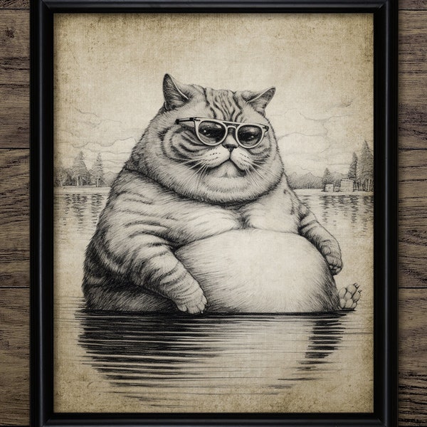 Whimsical Cat Art - Etsy