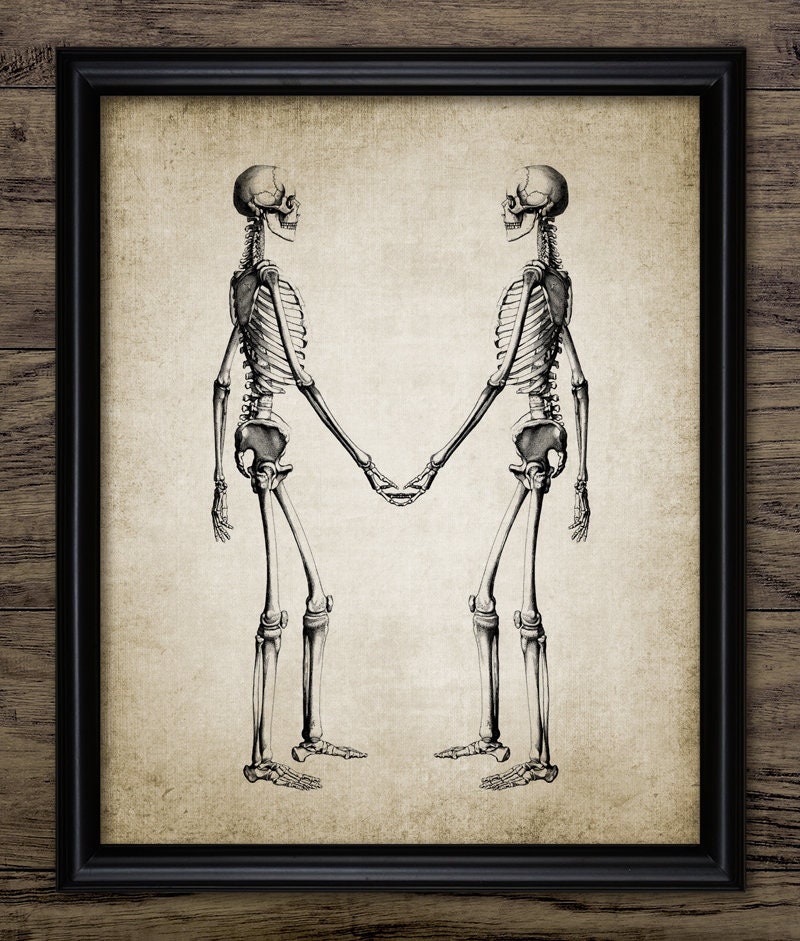 Skeletons Holding Hands