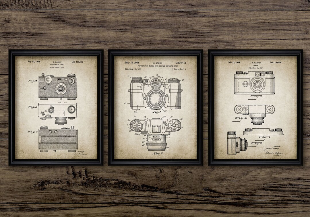 Vintage Camera Wall Art Set of 3, Printable Photography, Photographer ...