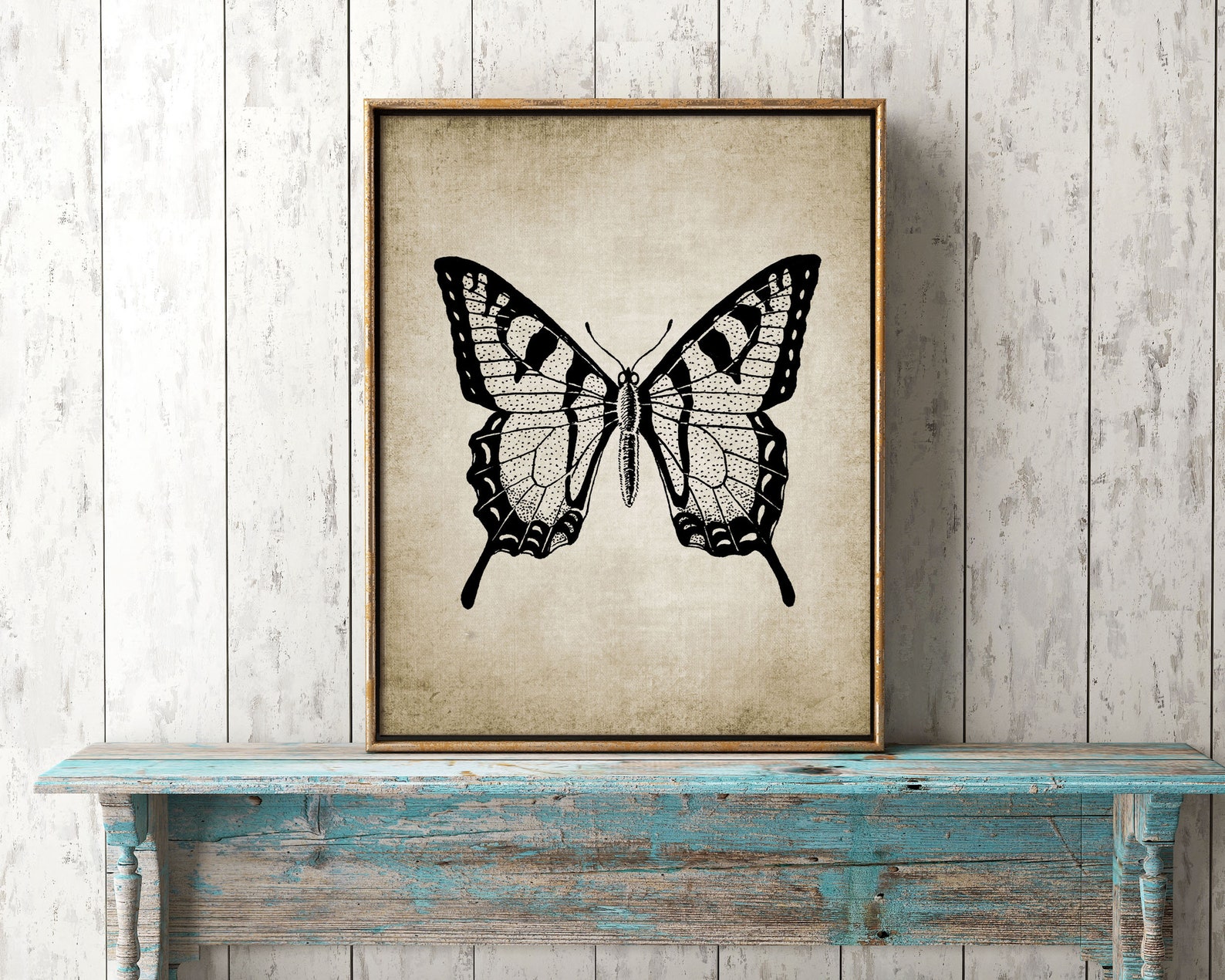 Butterfly Wall Art, Printable Butterfly, Rustic Decor, Butterfly ...