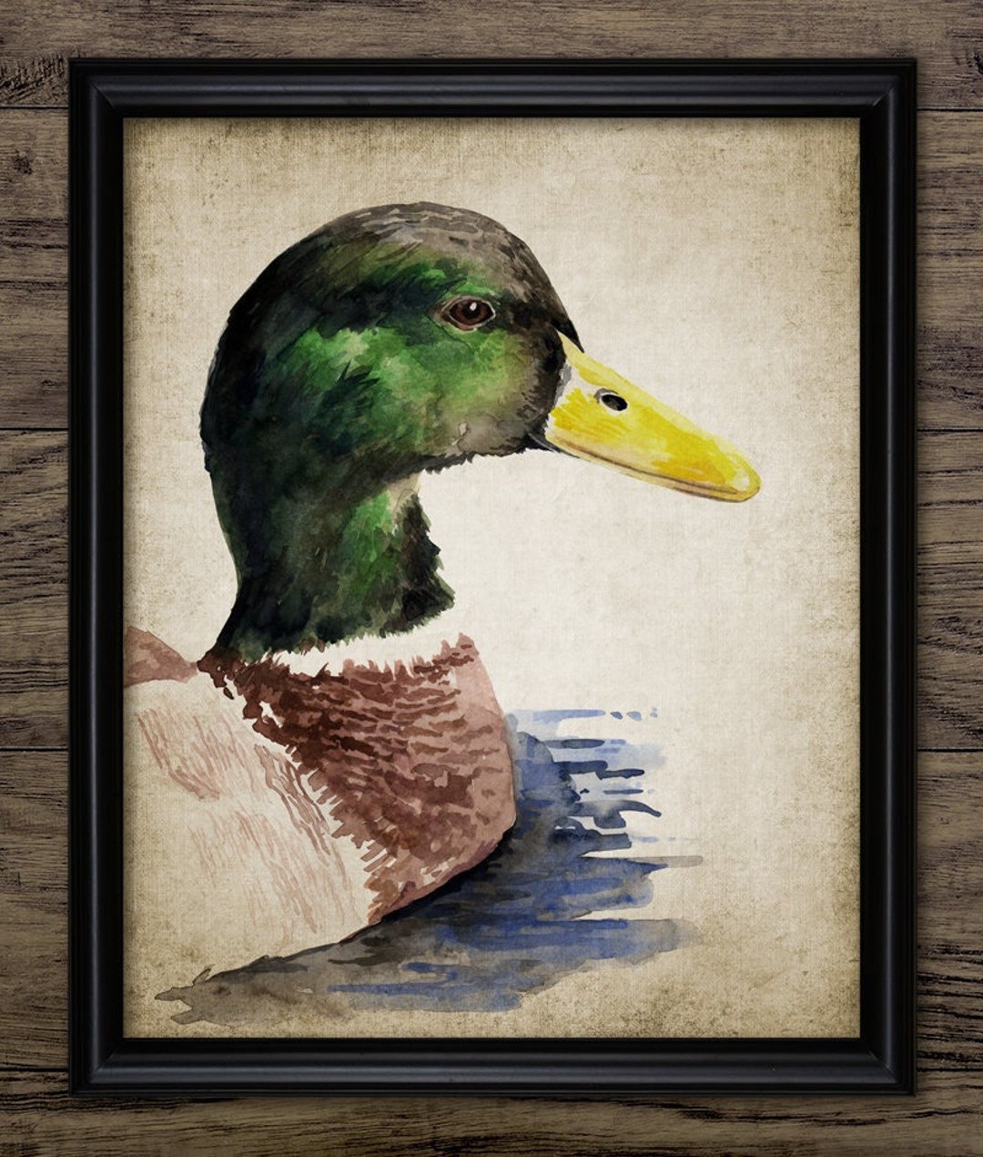 Duck Watercolour Painting, Printable Duck Painting, Duck Wall Art ...