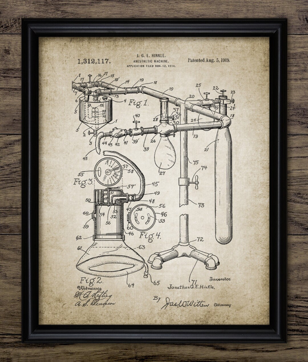 Anaesthetic Machine Wall Art, Printable Medical Equipment Design ...