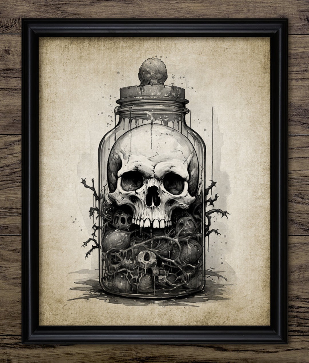 Poison Bottle Wall Art, Printable Skull Poison Bottle, Witchcraft ...