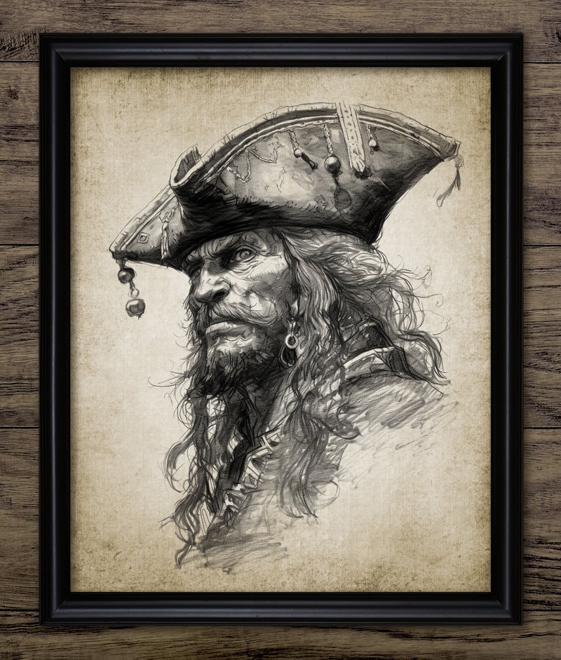 Sexy Pirate Wench Drawing