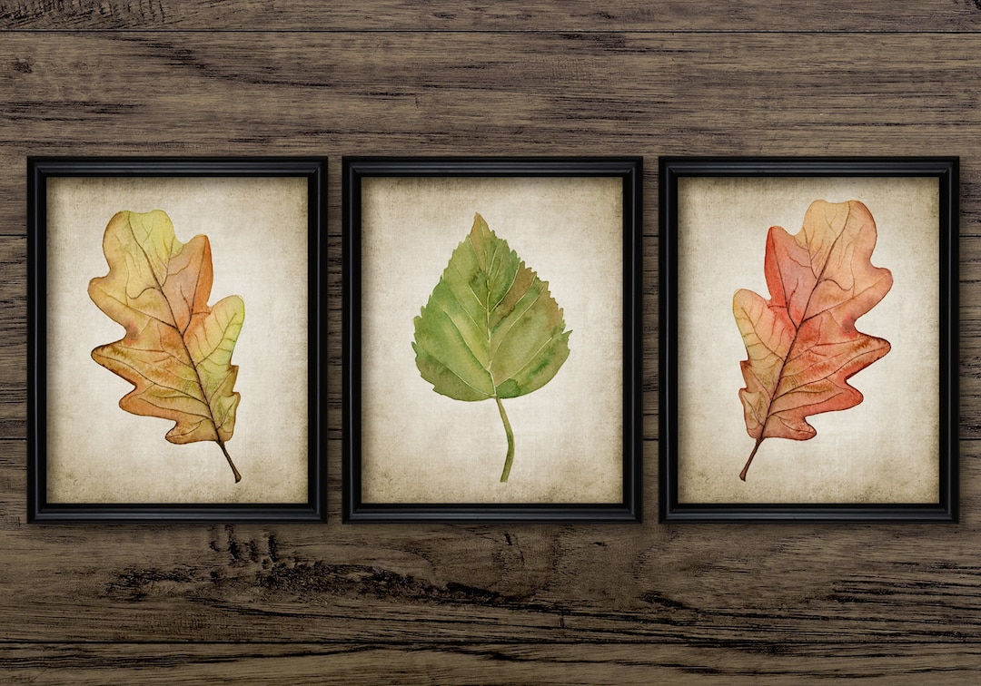 Autumn Leaves Wall Art, Printable Leaf Art, Autumn Woodland, Fall ...