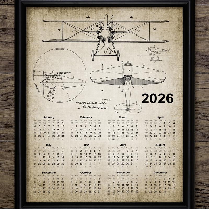 2026 Airplane Calendar - Etsy