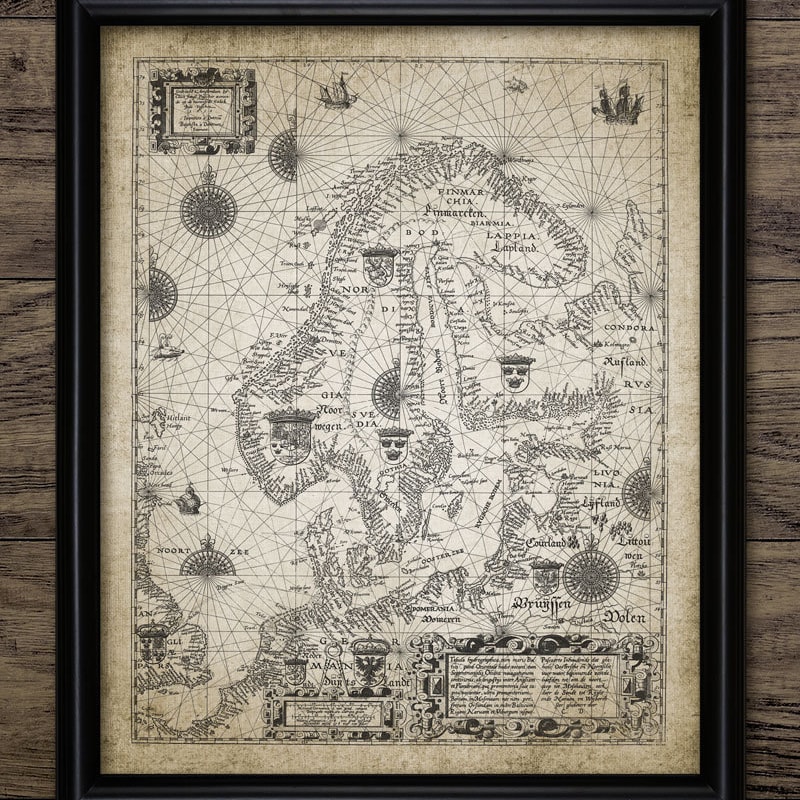 Viking Sea Map - Etsy