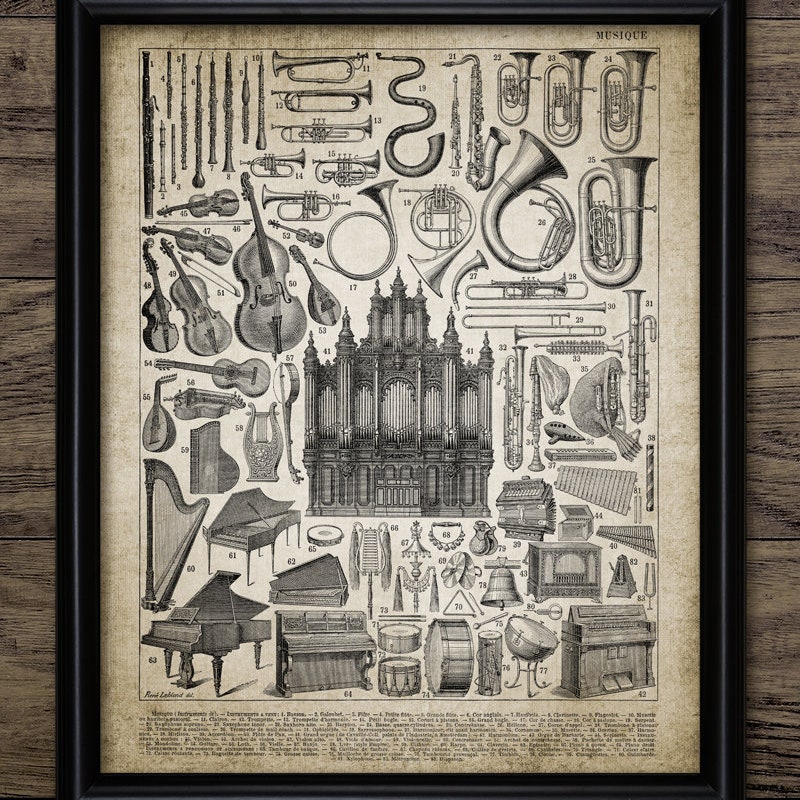Music Instrument Art - Etsy
